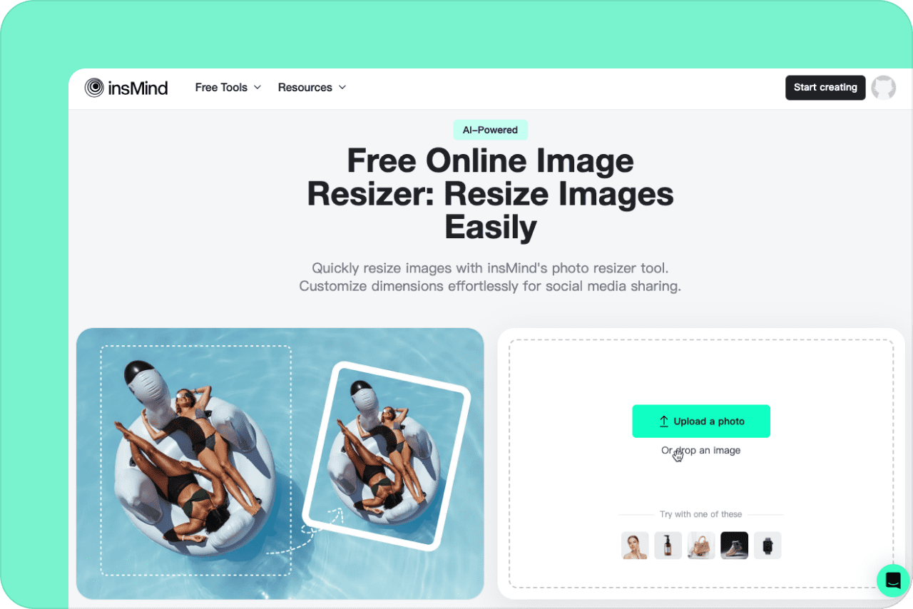 Best Free Online Image Resizer Tool | insMind