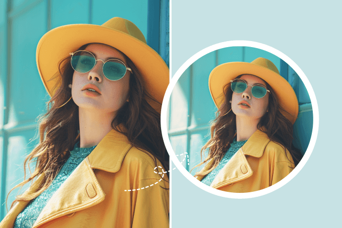 Recadrer Photo en Cercle Gratuitement | insMind